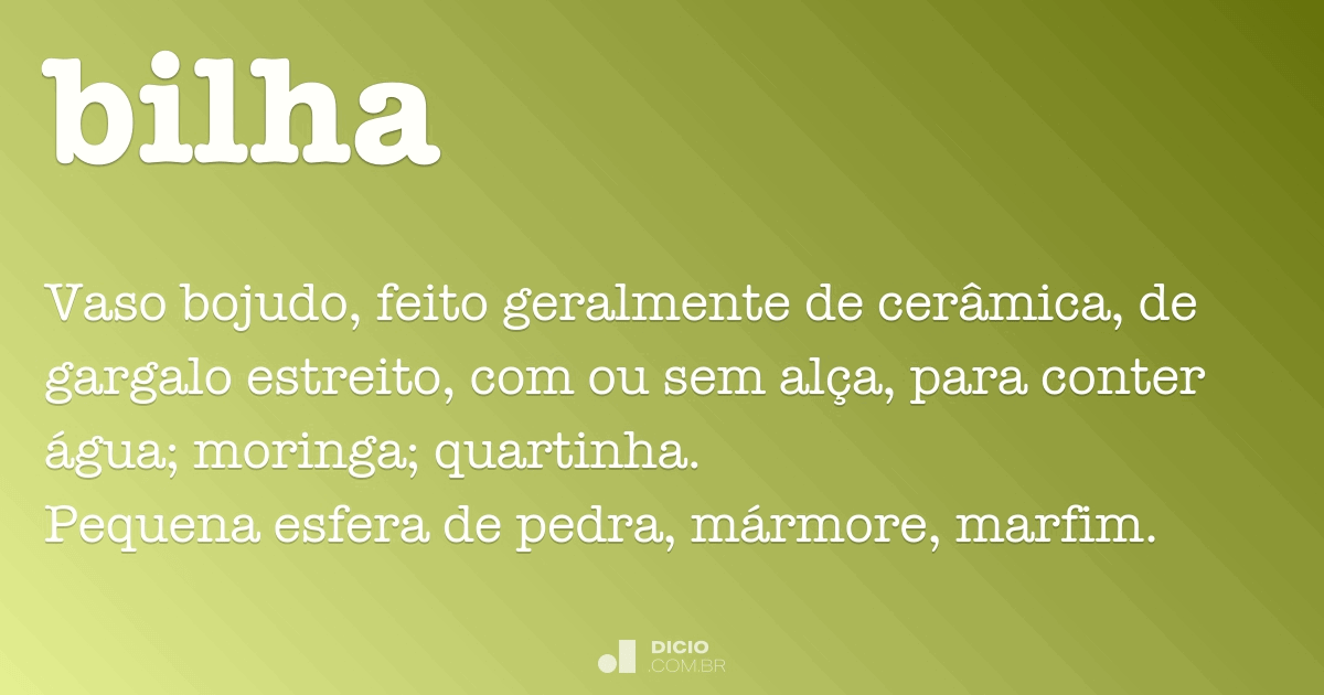 Bilha - Dicio, Dicionário Online de Português