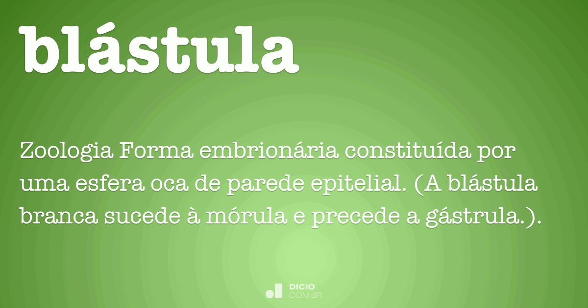 Blástula - Dicio, Dicionário Online de Português