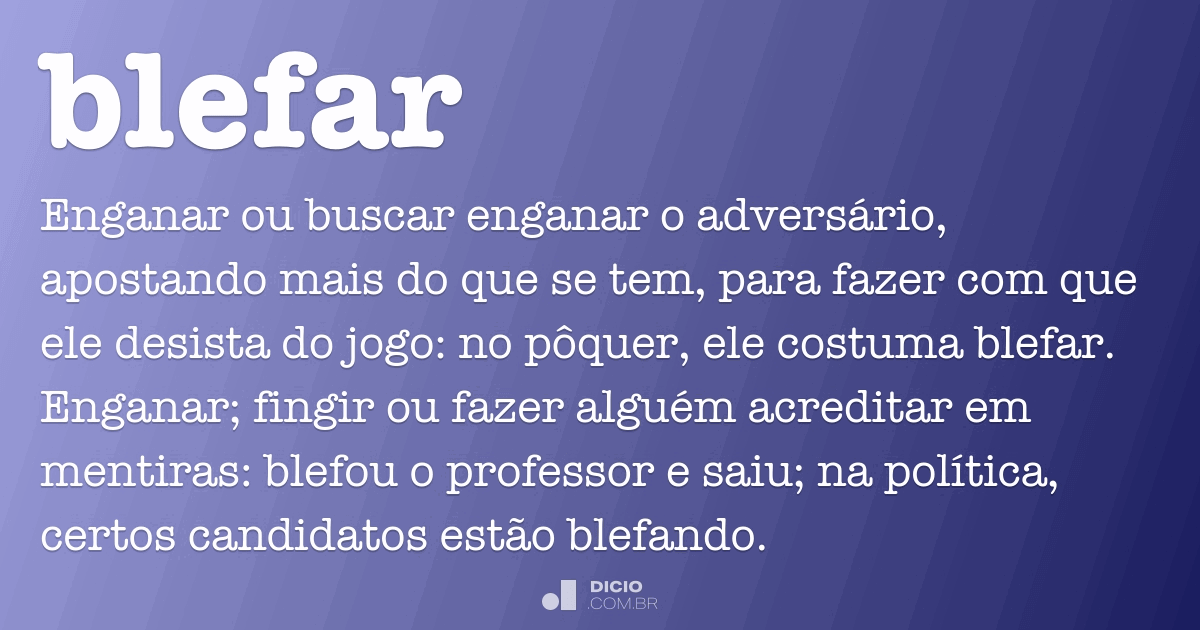 Blefar - Dicio, Dicionário Online de Português