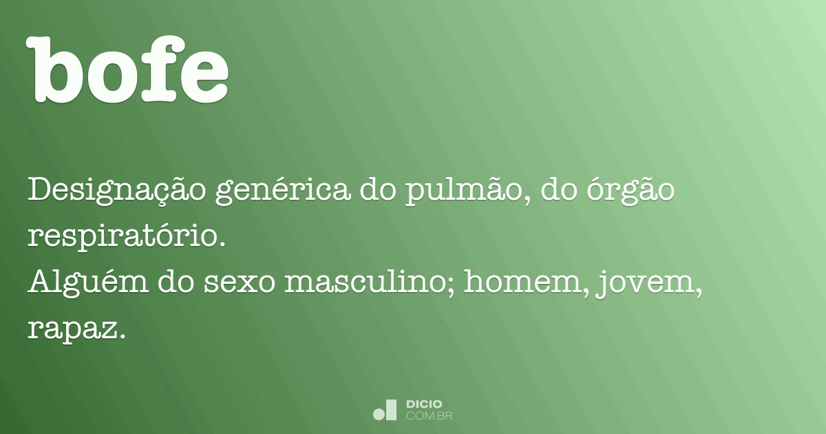 Bofe - Dicio, Dicionário Online de Português