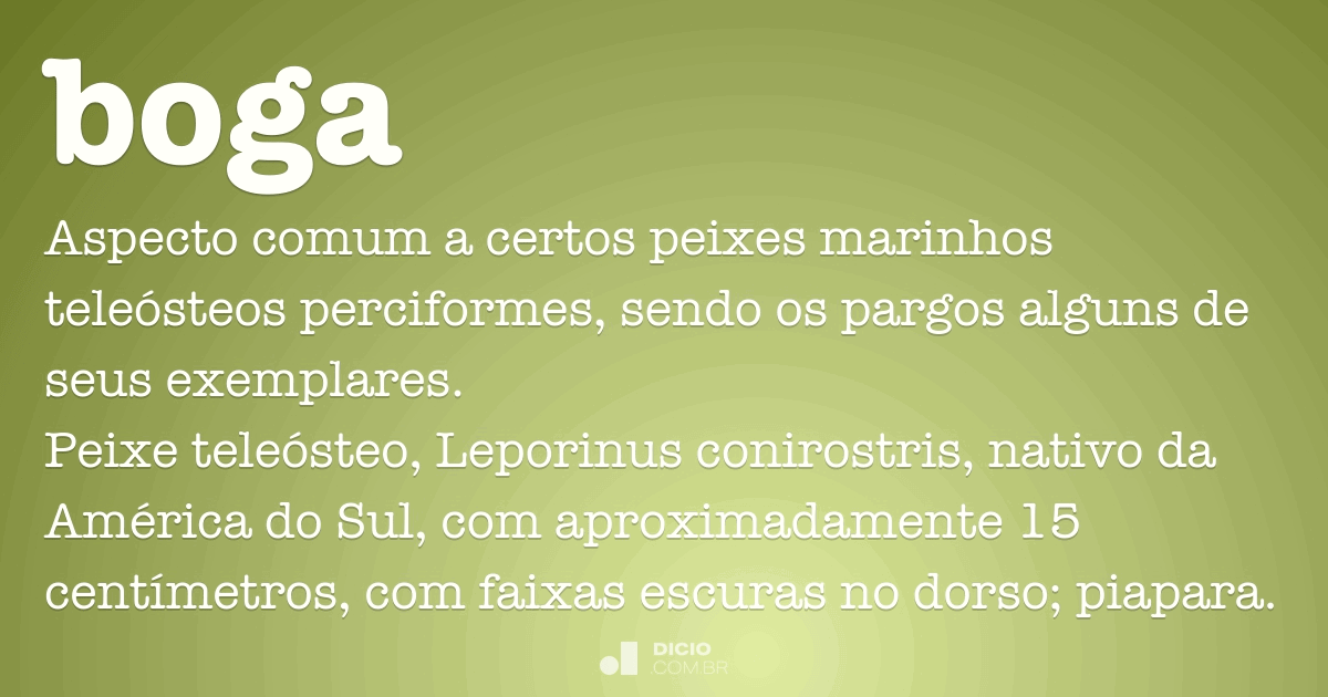 Boga - Dicio, Dicionário Online de Português