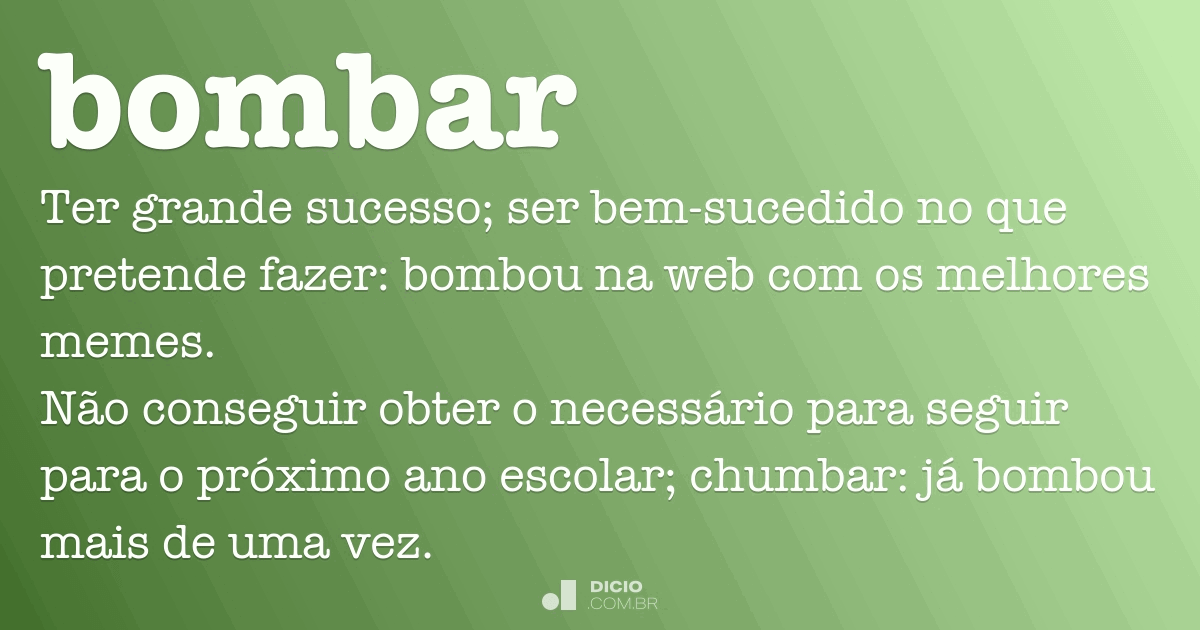 Bombar - Dicio, Dicionário Online de Português