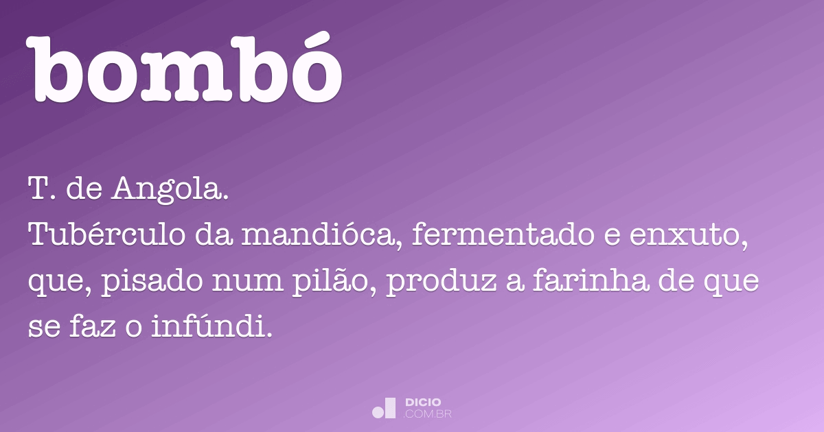 Bombó - Dicio, Dicionário Online de Português