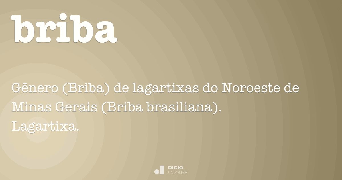 Briba - Dicio, Dicionário Online de Português