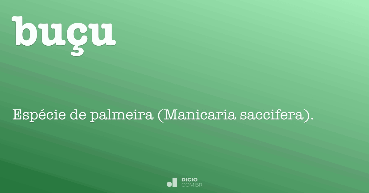 Buçu - Dicio, Dicionário Online de Português