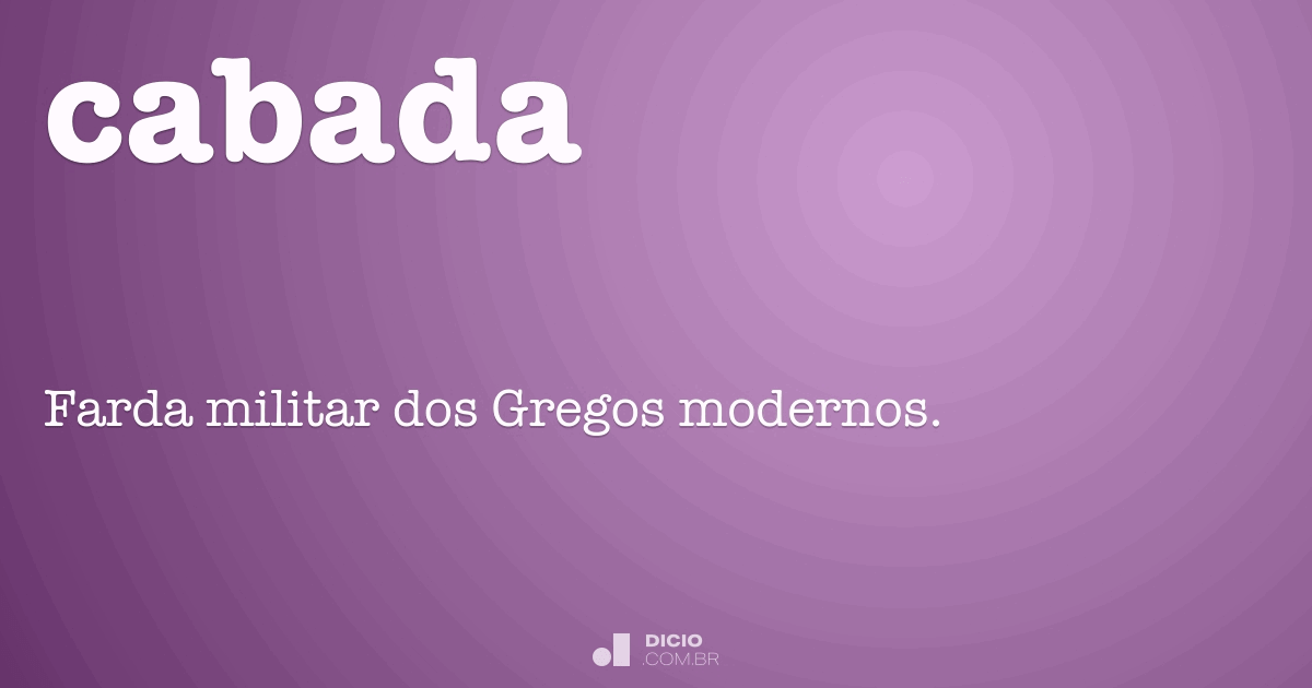 Cabada - Dicio, Dicionário Online de Português