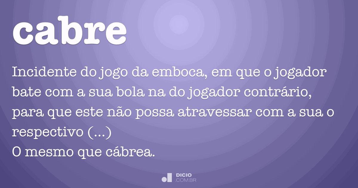 Cabre - Dicio, Dicionário Online de Português