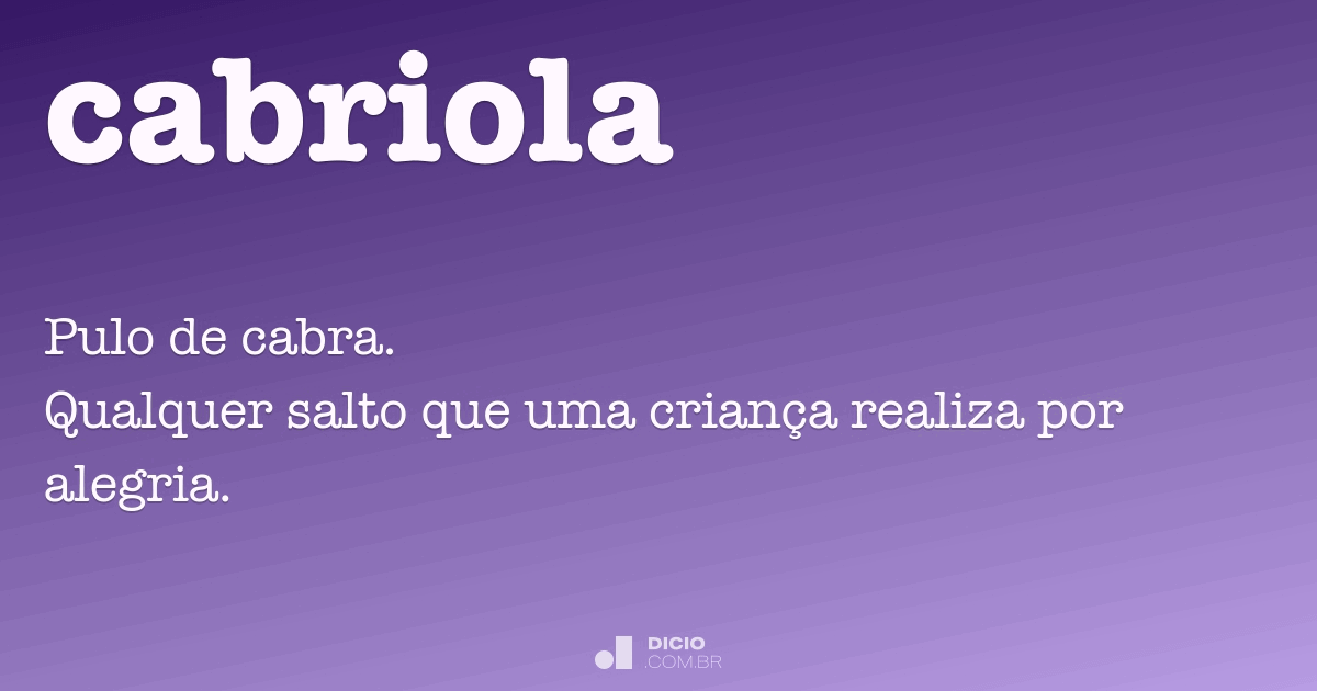 Cabriola - Dicio, Dicionário Online de Português