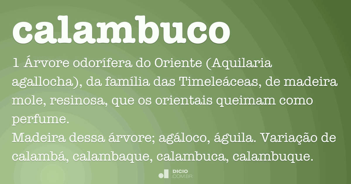 Calambuco - Dicio, Dicionário Online de Português