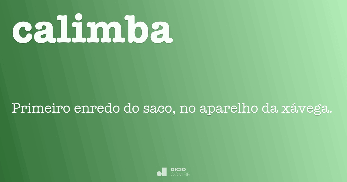 Calimba - Dicio, Dicionário Online de Português