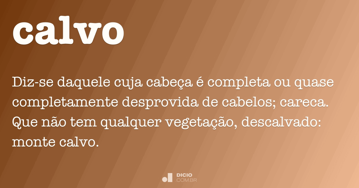Calvo - Dicio, Dicionário Online de Português