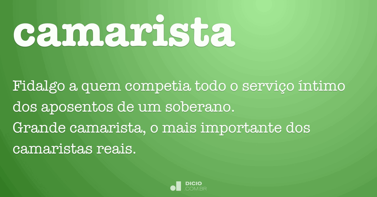 Camarista - Dicio, Dicionário Online de Português
