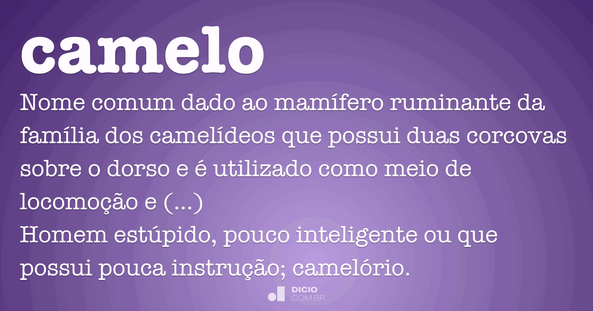 Camelo - Dicio, Dicionário Online de Português