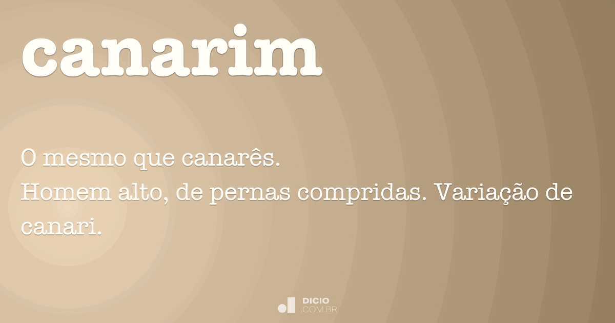 Canarim - Dicio, Dicionário Online de Português