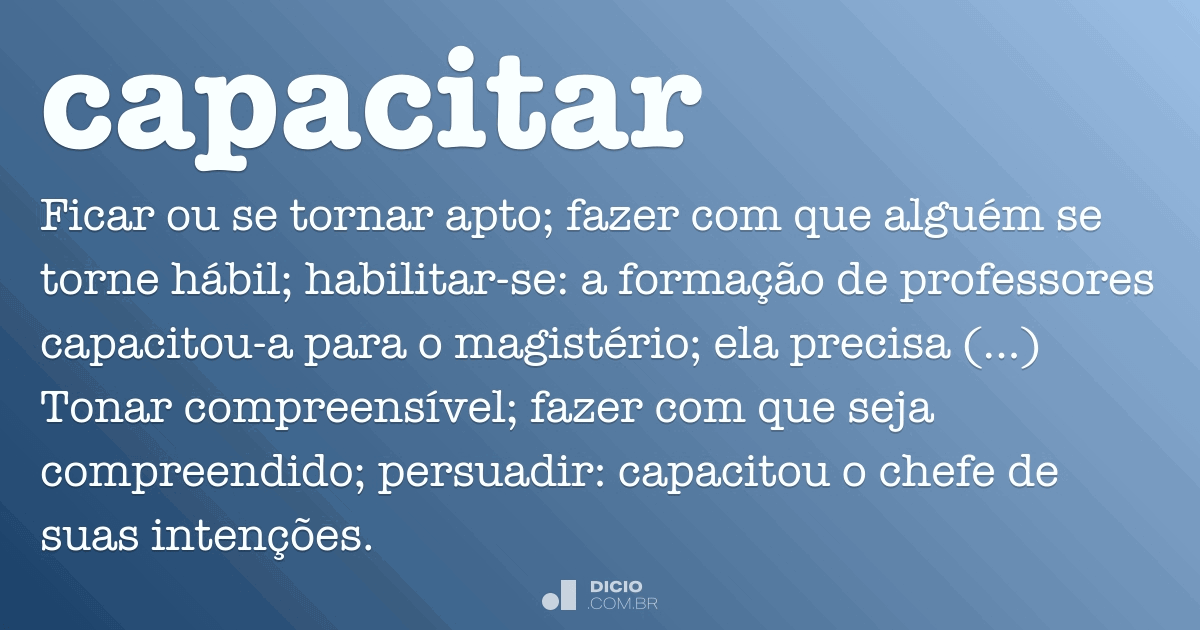 Capacitar - Dicio, Dicionário Online de Português