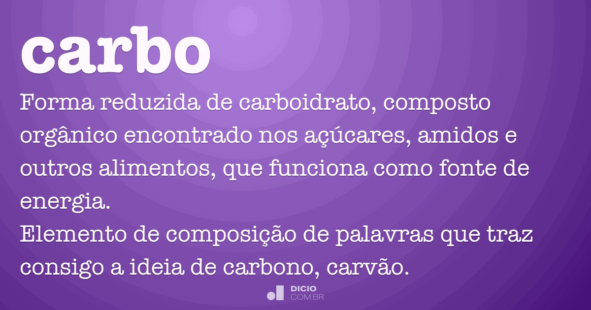 Carbo - Dicio, Dicionário Online de Português