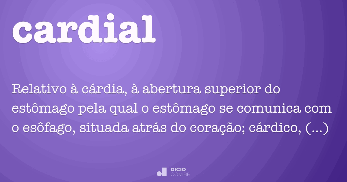 Cardial - Dicio, Dicionário Online de Português