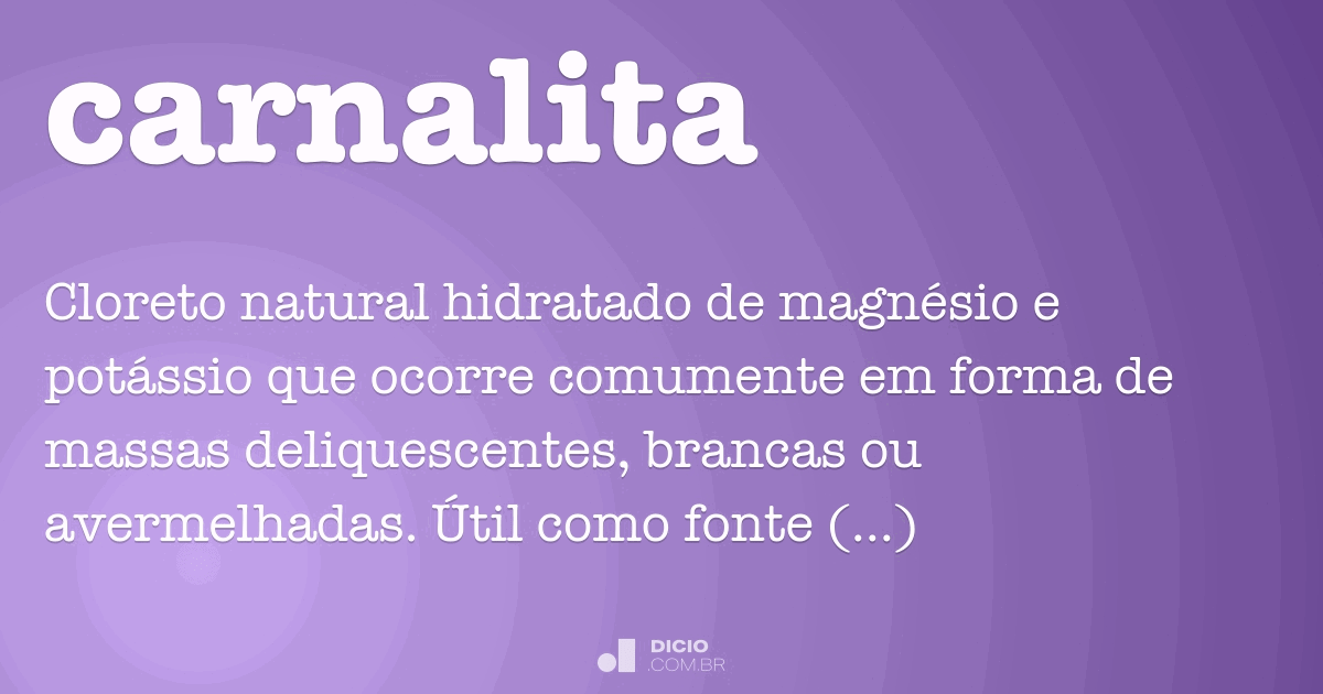 Carnalita - Dicio, Dicionário Online de Português