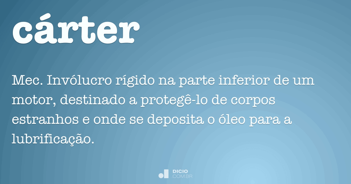 Cárter - Dicio, Dicionário Online de Português
