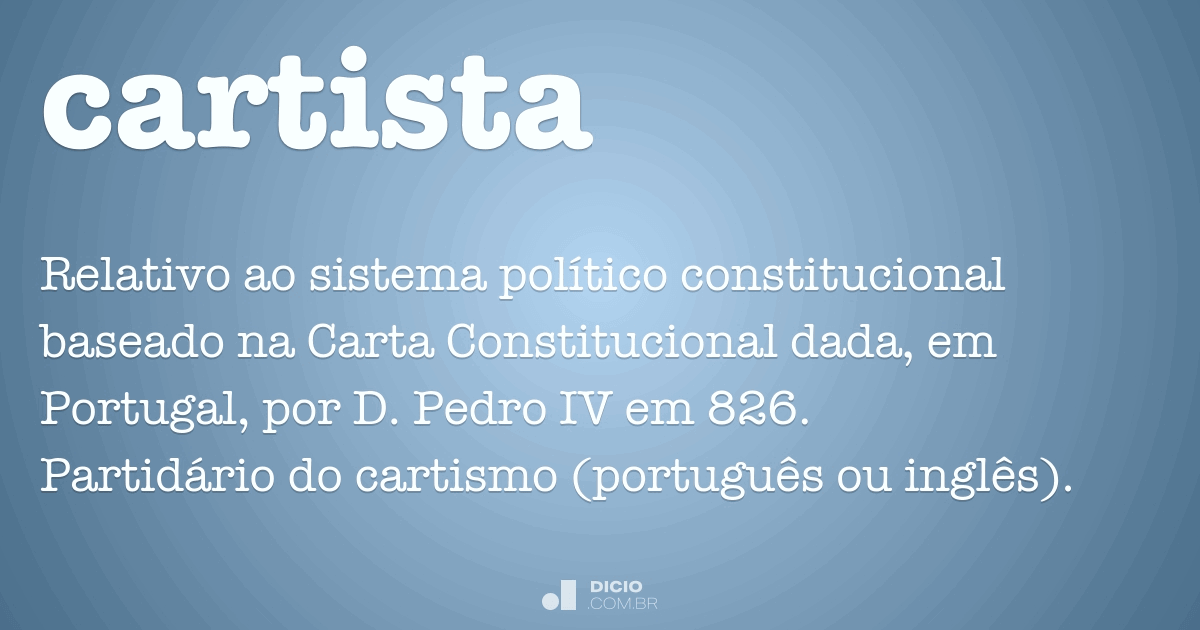 Cartista - Dicio, Dicionário Online de Português