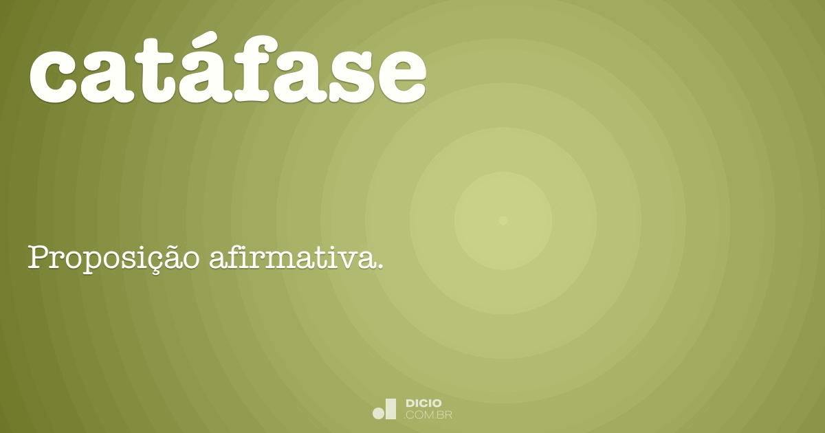 Catáfase - Dicio, Dicionário Online de Português