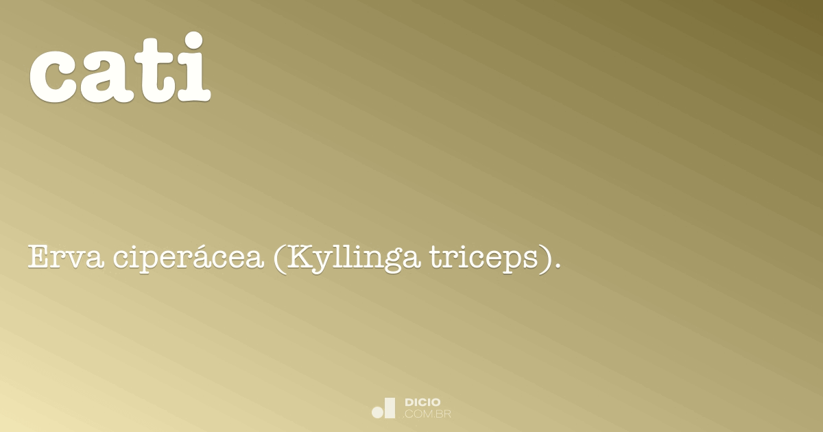 Cati - Dicio, Dicionário Online de Português