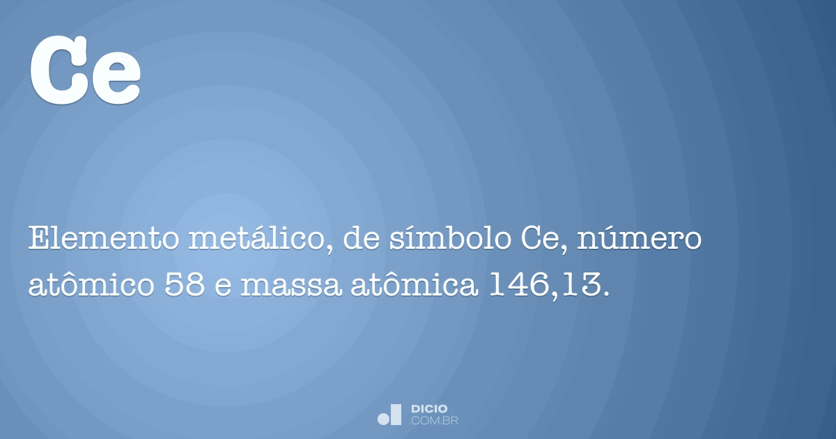 Ce - Dicio, Dicionário Online de Português