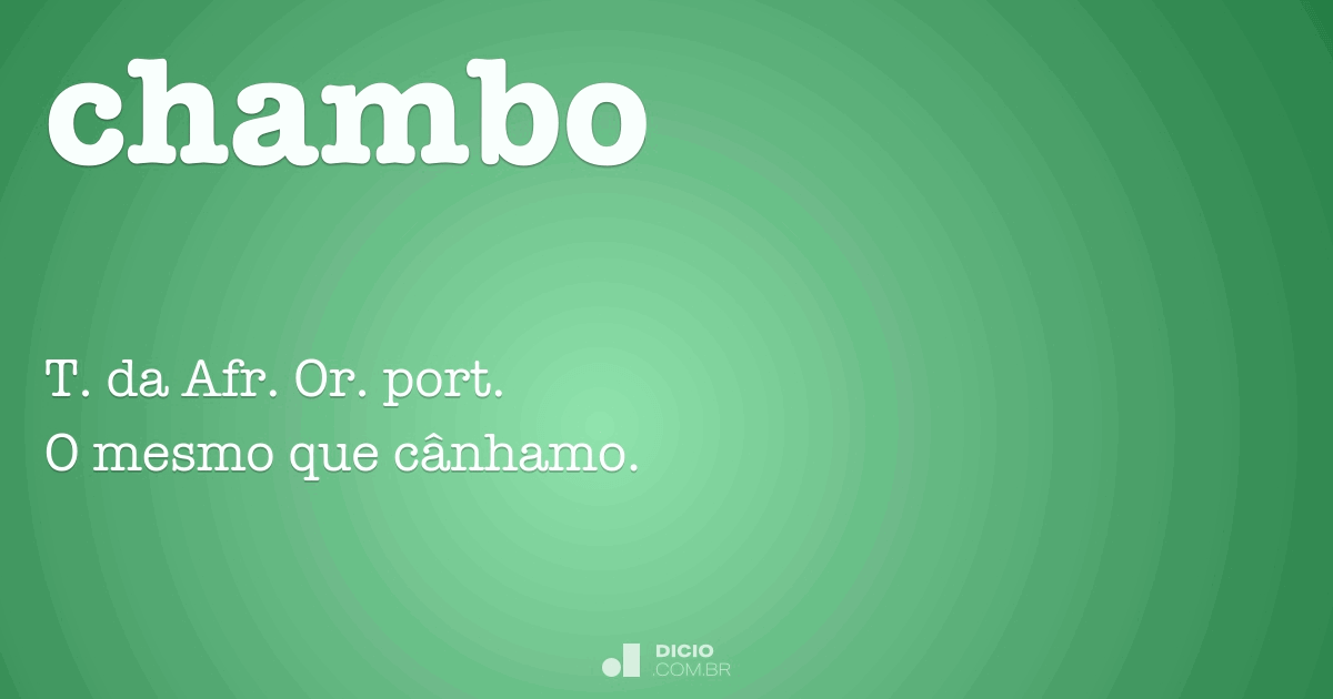 Chambo - Dicio, Dicionário Online de Português