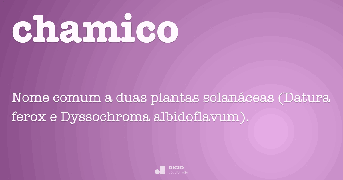 Chamico - Dicio, Dicionário Online de Português
