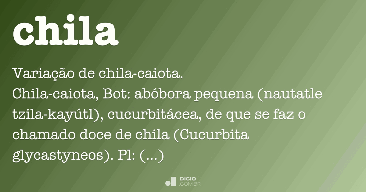 Chila - Dicio, Dicionário Online de Português