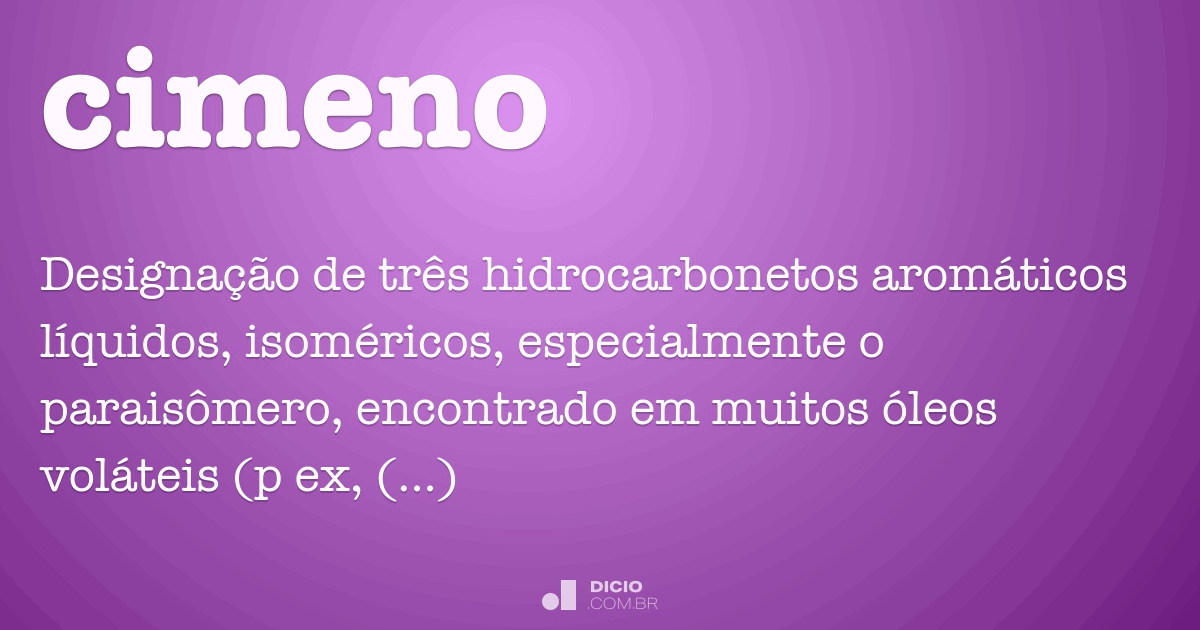 Cimeno - Dicio, Dicionário Online de Português