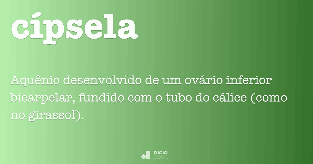 Cípsela - Dicio, Dicionário Online de Português