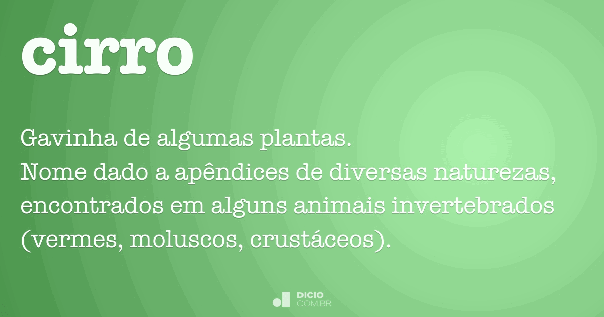 Cirro - Dicio, Dicionário Online de Português