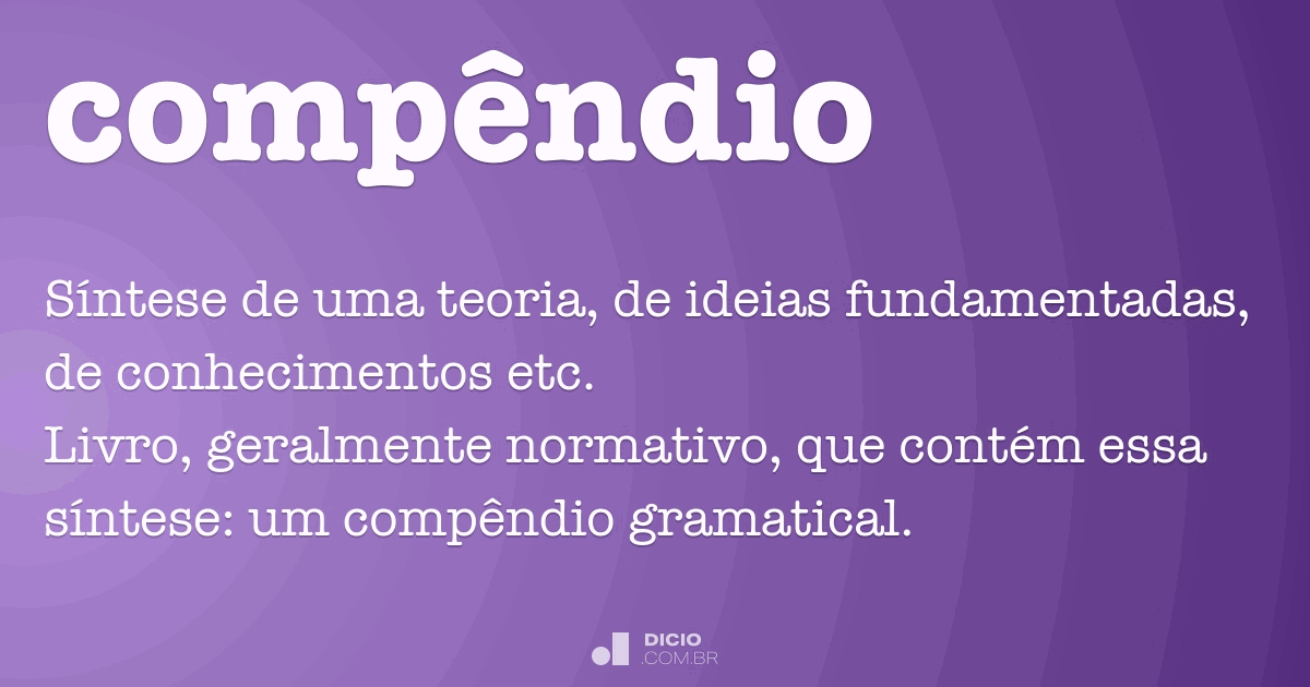 Compêndio - Dicio, Dicionário Online de Português