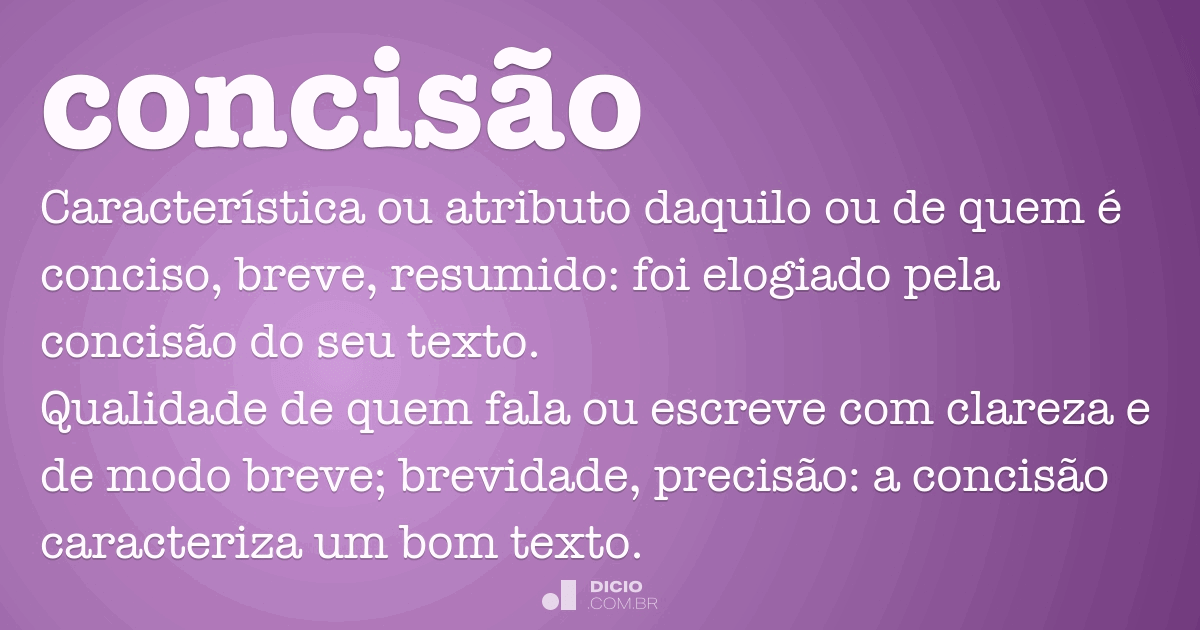 Concisão - Dicio, Dicionário Online de Português