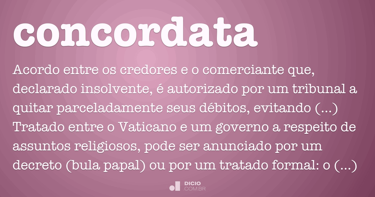 Concordata - Dicio, Dicionário Online de Português