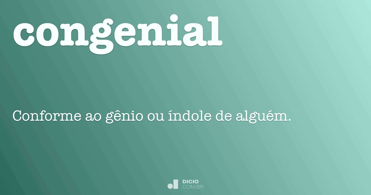 Congenial - Dicio, Dicionário Online de Português