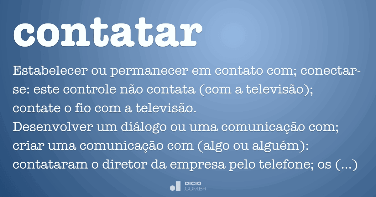 Contatar - Dicio, Dicionário Online de Português