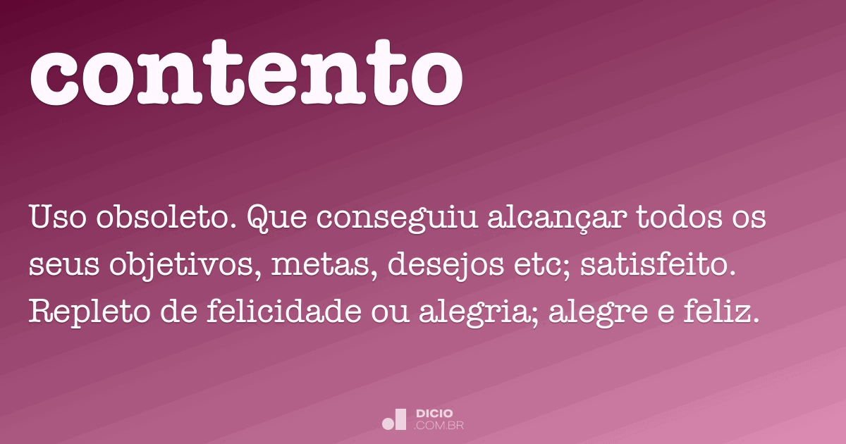 Contento - Dicio, Dicionário Online de Português