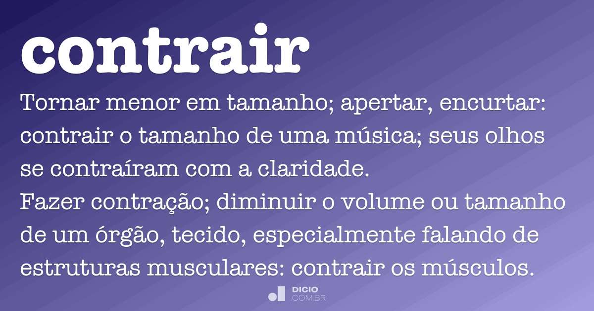 Contrair - Dicio, Dicionário Online de Português