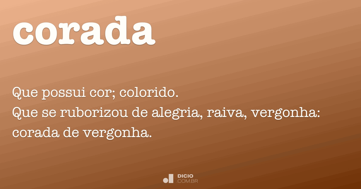 Corada - Dicio, Dicionário Online de Português