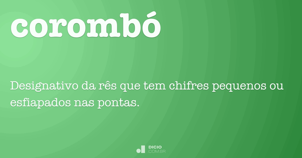 Corombó - Dicio, Dicionário Online de Português