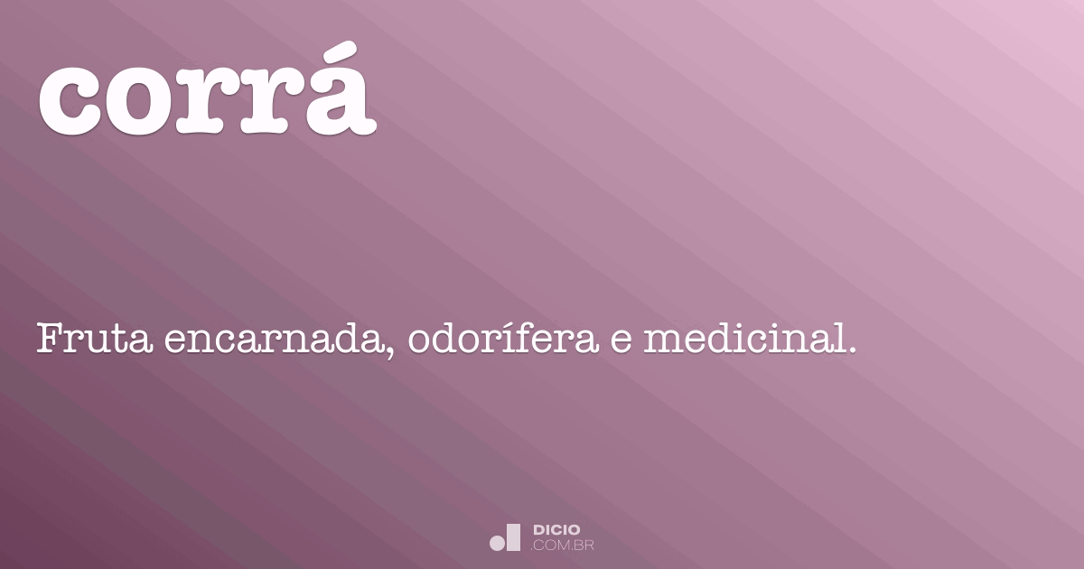Corrá - Dicio, Dicionário Online de Português