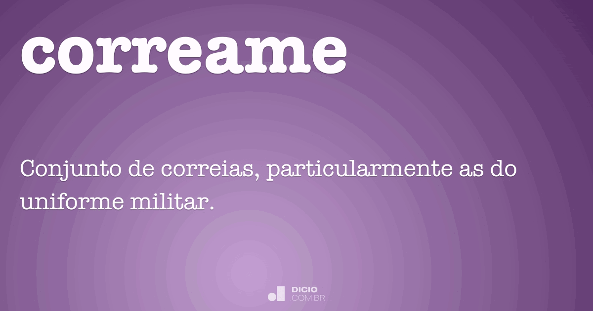 Correame - Dicio, Dicionário Online de Português
