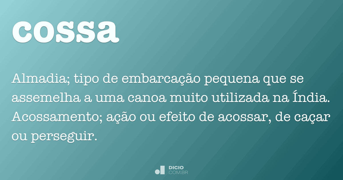 Cossa - Dicio, Dicionário Online de Português