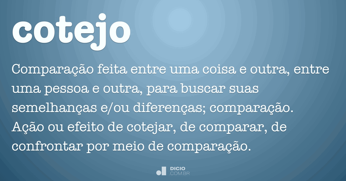 Cotejo - Dicio, Dicionário Online de Português