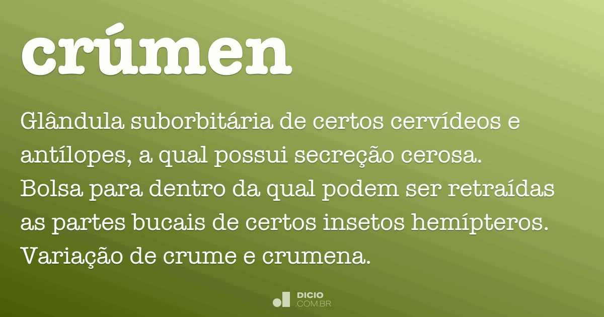 Crúmen - Dicio, Dicionário Online de Português