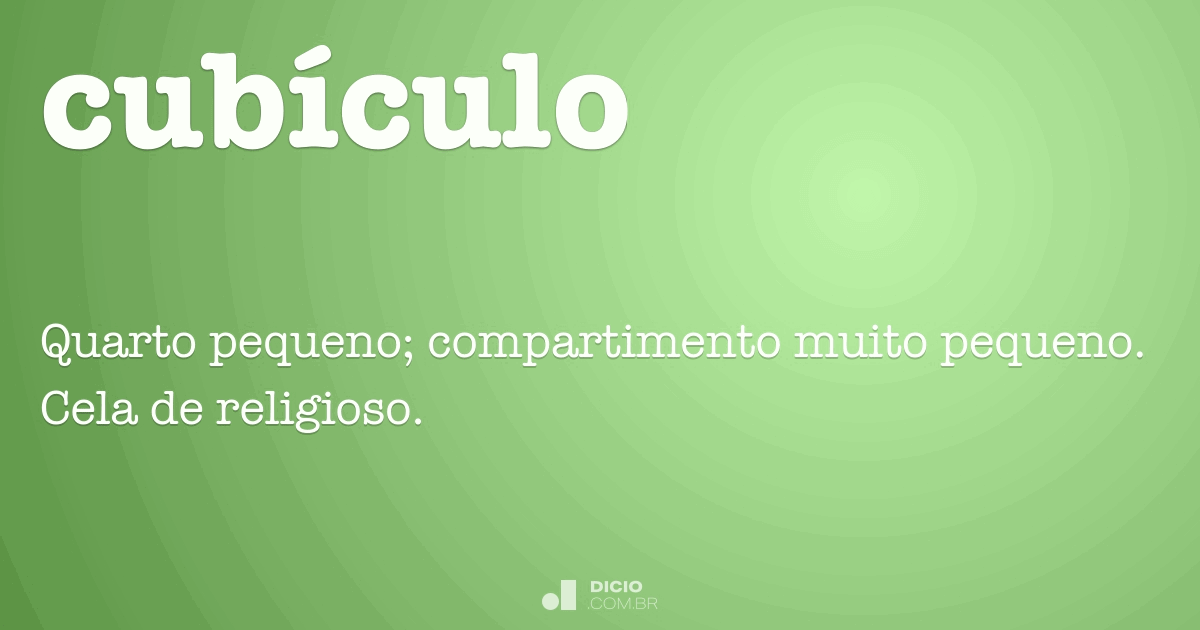 Cubículo - Dicio, Dicionário Online de Português