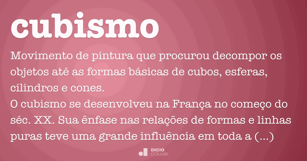Cubismo - Dicio, Dicionário Online de Português
