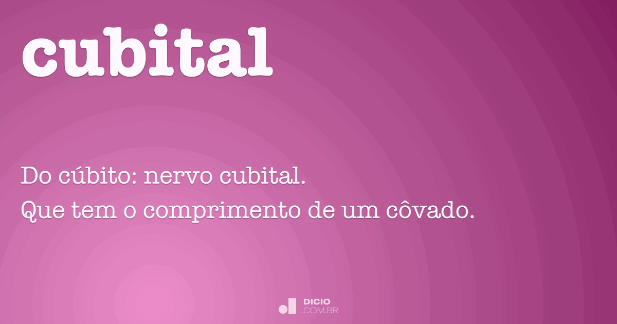 Cubital - Dicio, Dicionário Online de Português